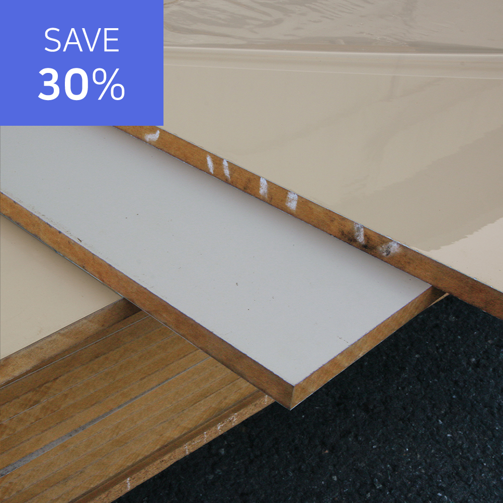 18T MDF 밀로아이보리 PET (하이그로시) / 낭트그레이 LPM 35U E0